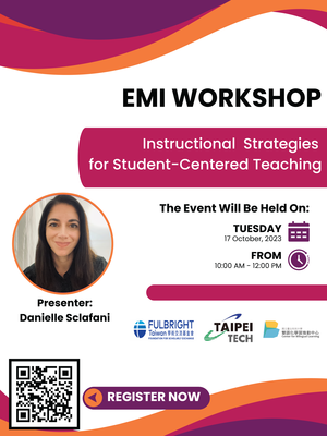 國立臺北科技大學「112-1學期Fulbright EMI workshops」系列活動